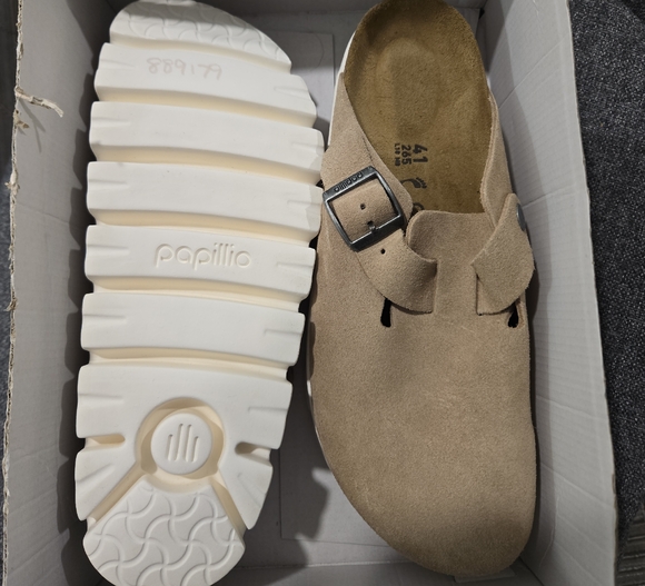 Papillio | Shoes | Papillio Tan Suede Leather Buckle Clogs Eur 4 | Poshmark